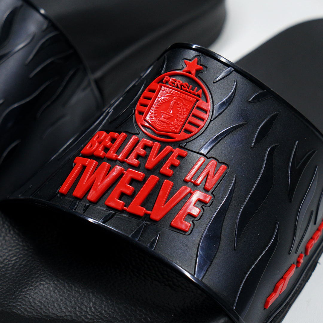 Juaraga Sandal Porto X Persija Slipper Merah - Hitam